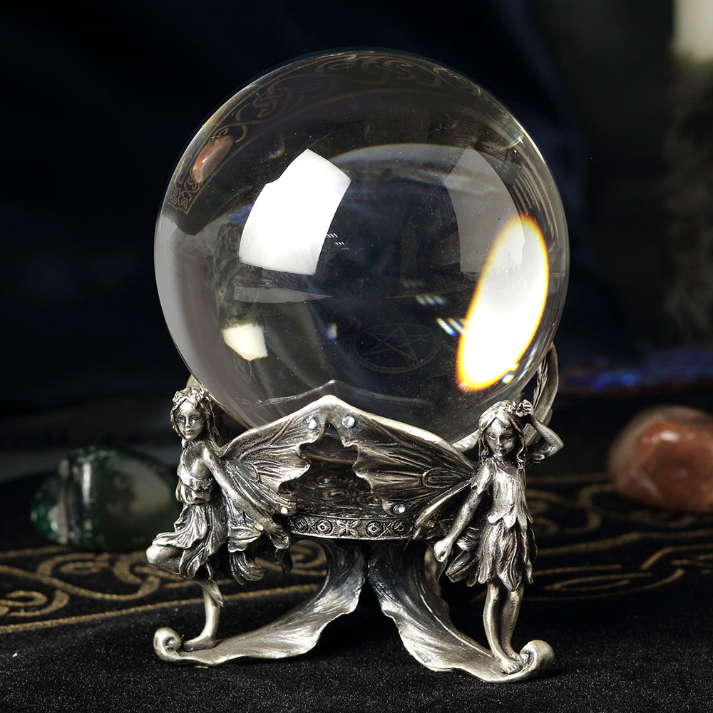 Large Crystal Ball Stands Metal Dragonfly Sphere Stand, Crystal Sphere