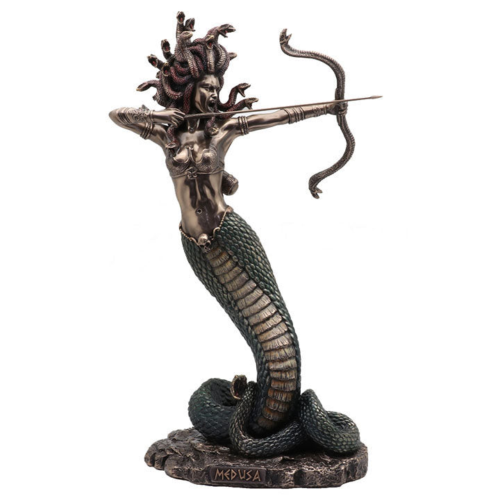 Furious Medusa Shooting Arrow Statue