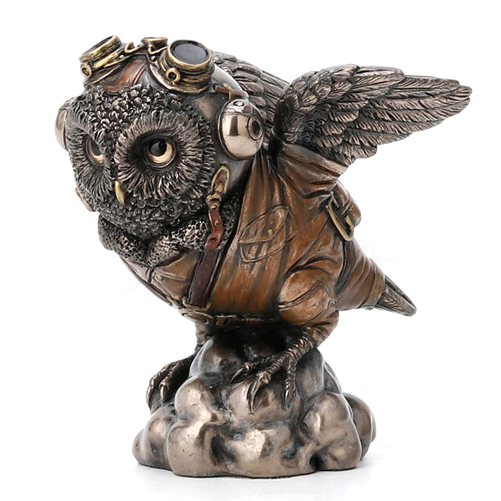 Flying Ace Aviator Owl Statue | XoticBrands Home Decor