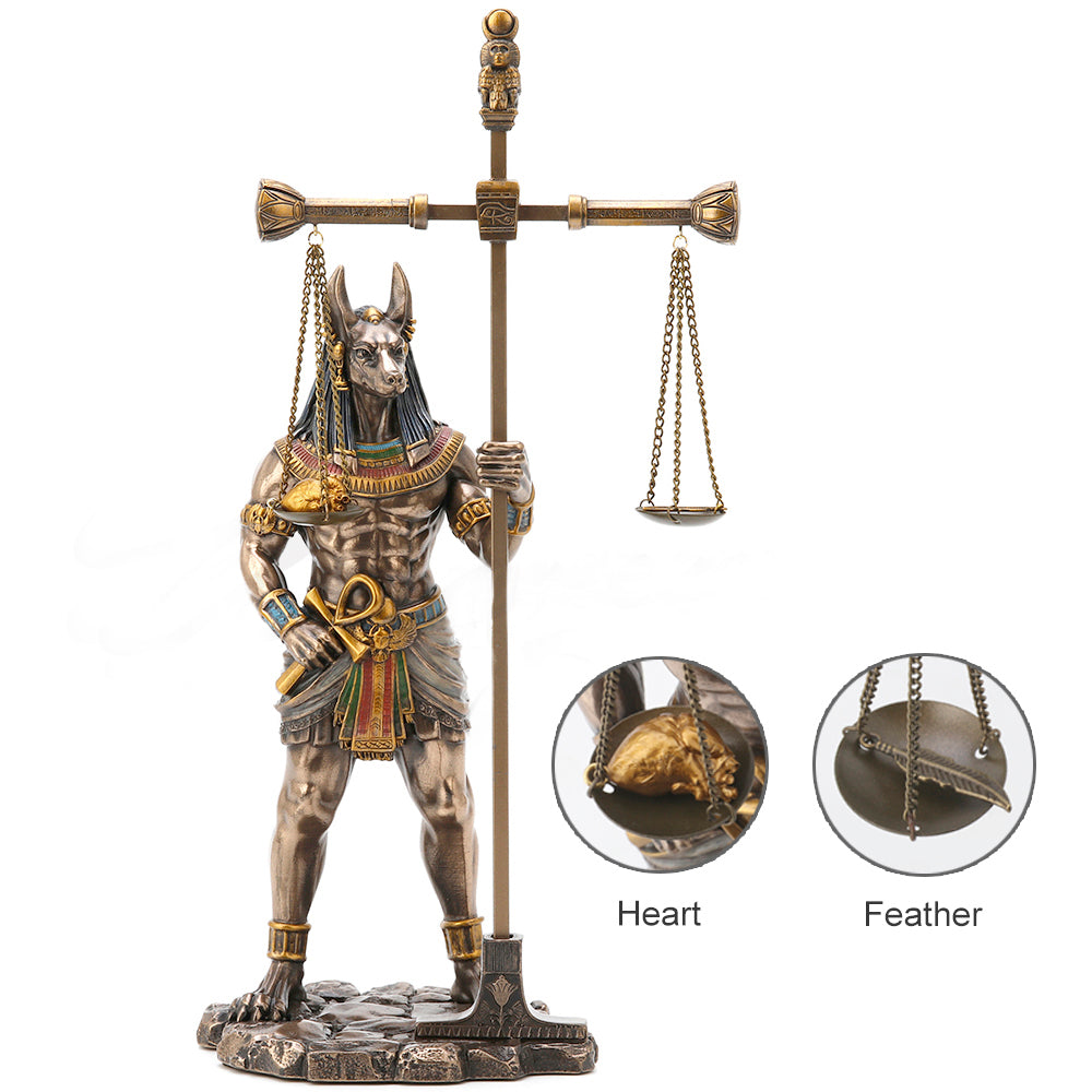 Anubis Holding Scale Statue | XoticBrands Home Decor