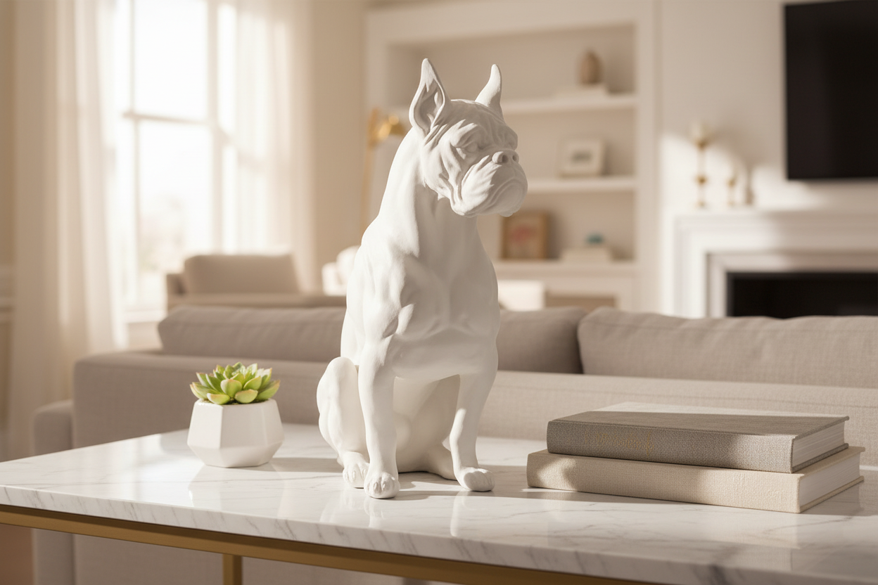 Dynamic Guardian: The Vigilant Boxer Dog Animal Sculpture – XoticBrands ...