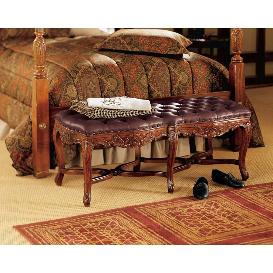 Berkeley Square Leather Bench Rpk-Os3 | XoticBrands Home Decor