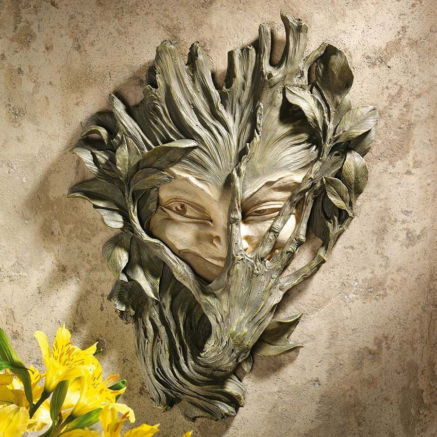 Legendary Bashful Wood Sprite Wall Sculpture | XoticBrands Home Decor