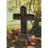 24" Gothic Vampire Blood Cross Statue Tombstone Sculpture