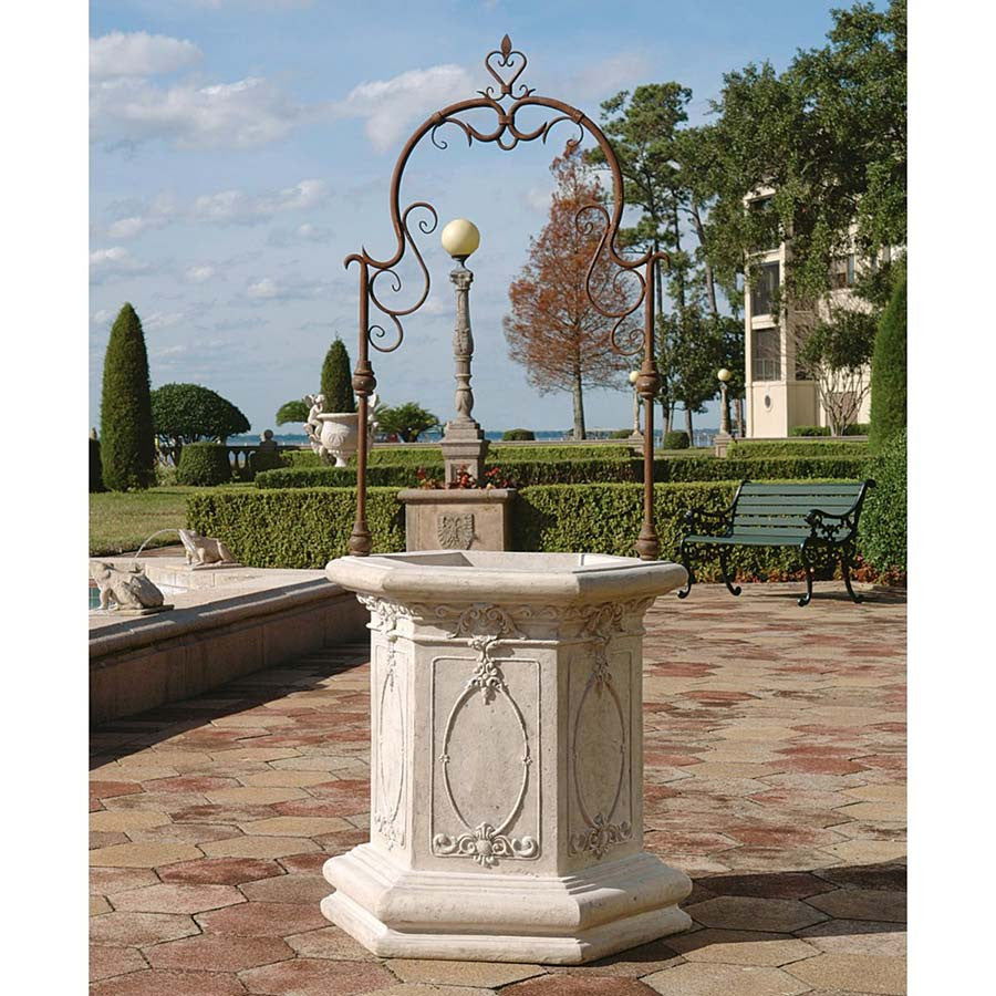 80" Italian Art Home Garden Architecture Hexagonal Well | XoticBrands ...