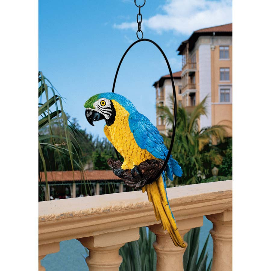 Tropical Exotic Parrot Sculpture Home Garden Statue Figurine ...