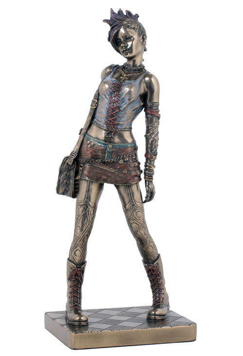 Punk Girl Sculpture Cold Cast Bronze Statue – XoticBrands Home Decor