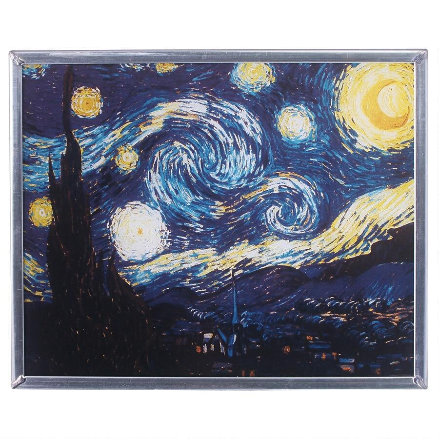 The Starry Night, 1889 Stained Art Glass Window Hanging – XoticBrands ...