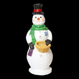 Frosty Stone Cold Snowman Display Sculpture: Charming Winter Décor for ...