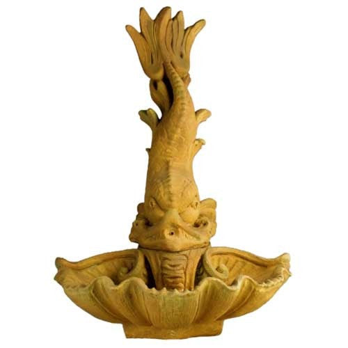 Dolphin Spitting & Shell Fountain Garden Display | XoticBrands Home Decor