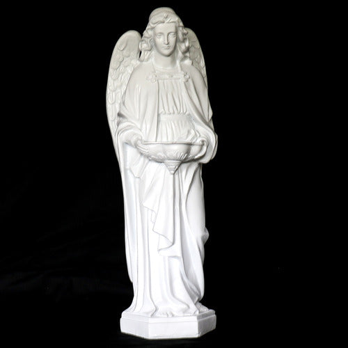 Sanctified Serenity: The Holy Water Font Angel Sculpture | XoticBrands ...