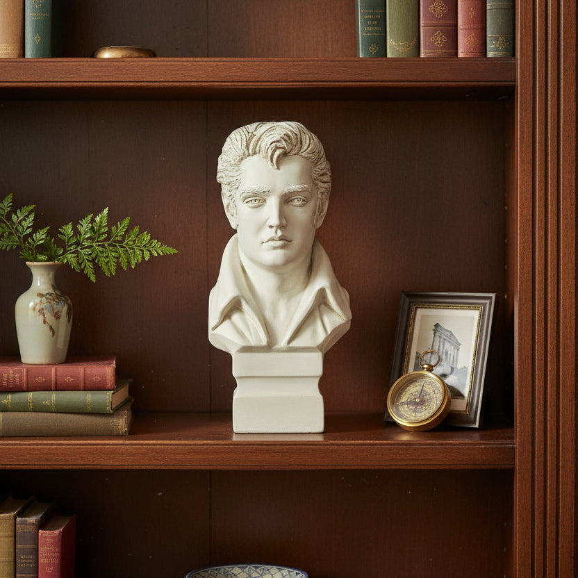 Elvis Presley Bust 20" Handcrafted Sculpture Decor – XoticBrands Home Decor