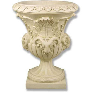 Quadram Pot: Four-Headed Ram - Architectural Urns | XoticBrands Home Decor